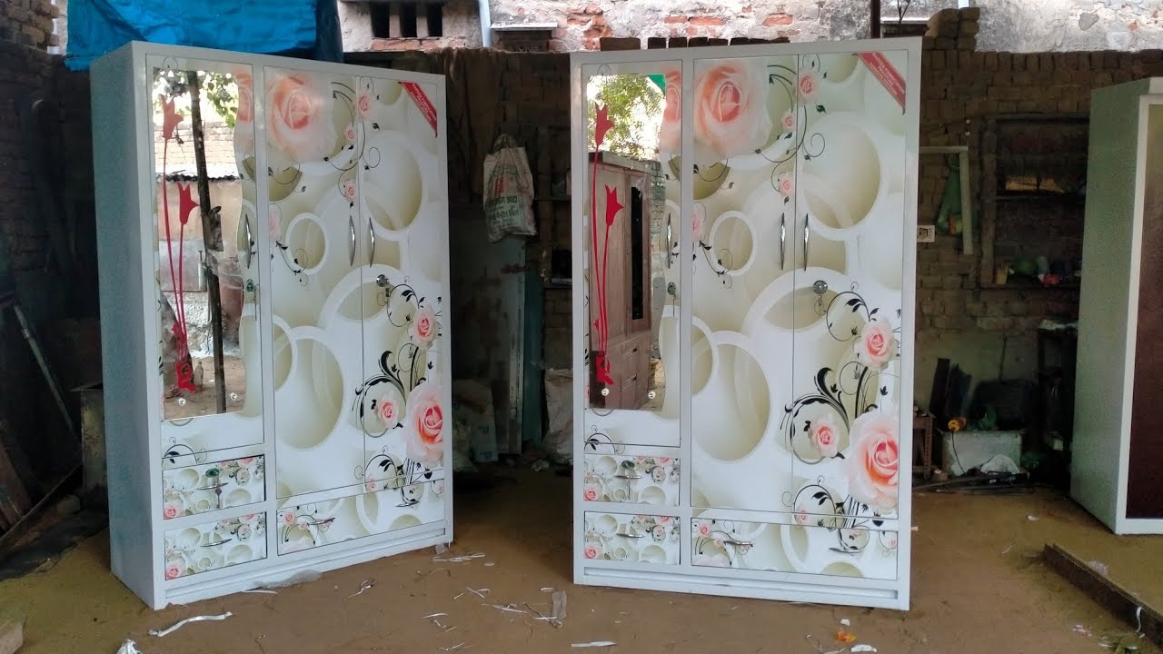 3 door dressing almari best print almari dressing binal print almari ...