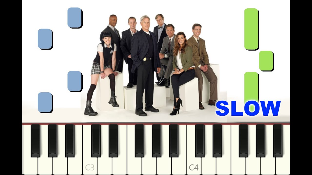 SLOW piano tutorial "NCIS" Series Opening, 2003, with free sheet music ...