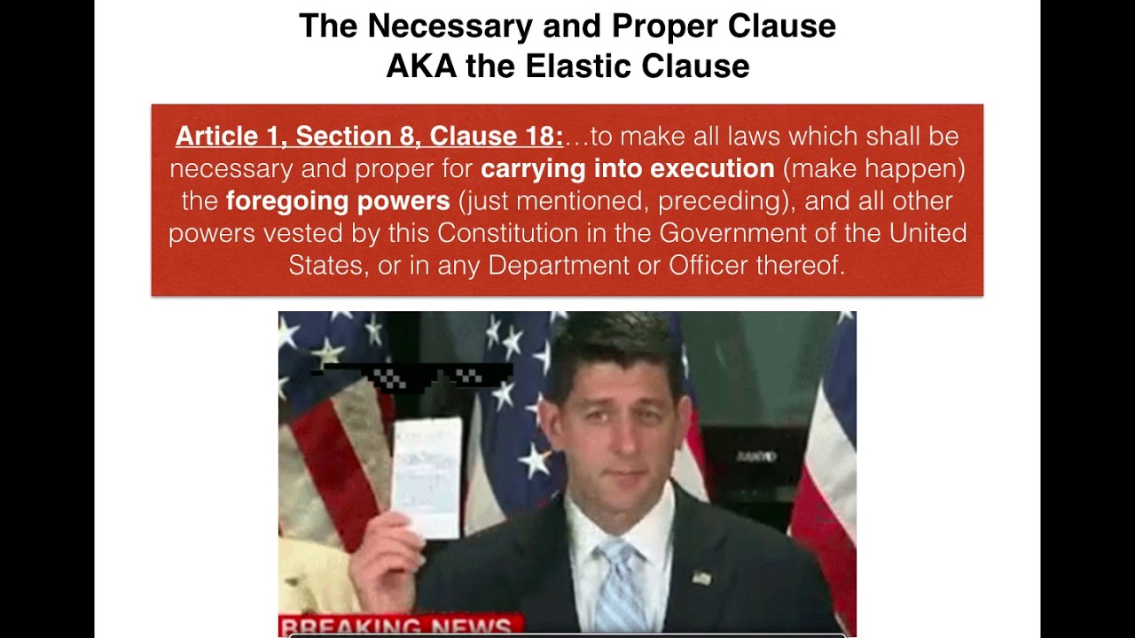 AP Gov Review: Federalism and Elastic Clause - YouTube