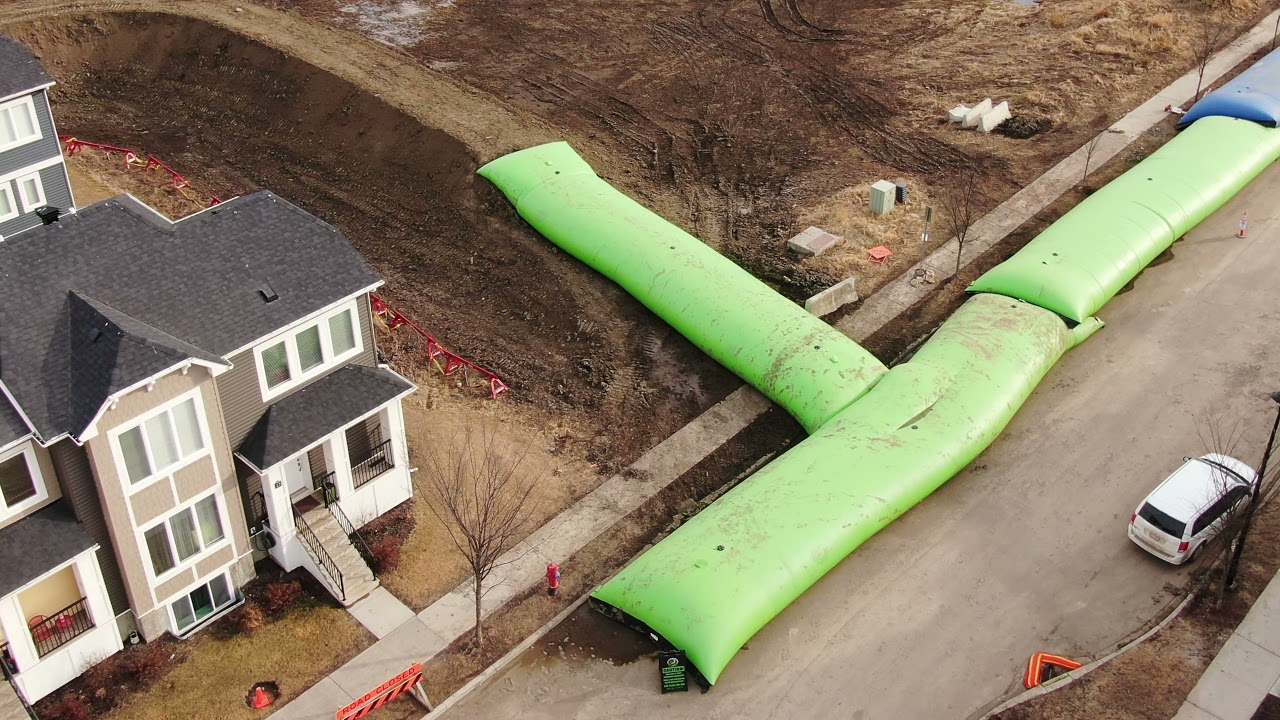 Inflatable Bladder Dams -- Fort McMurray -- Hydra International - YouTube