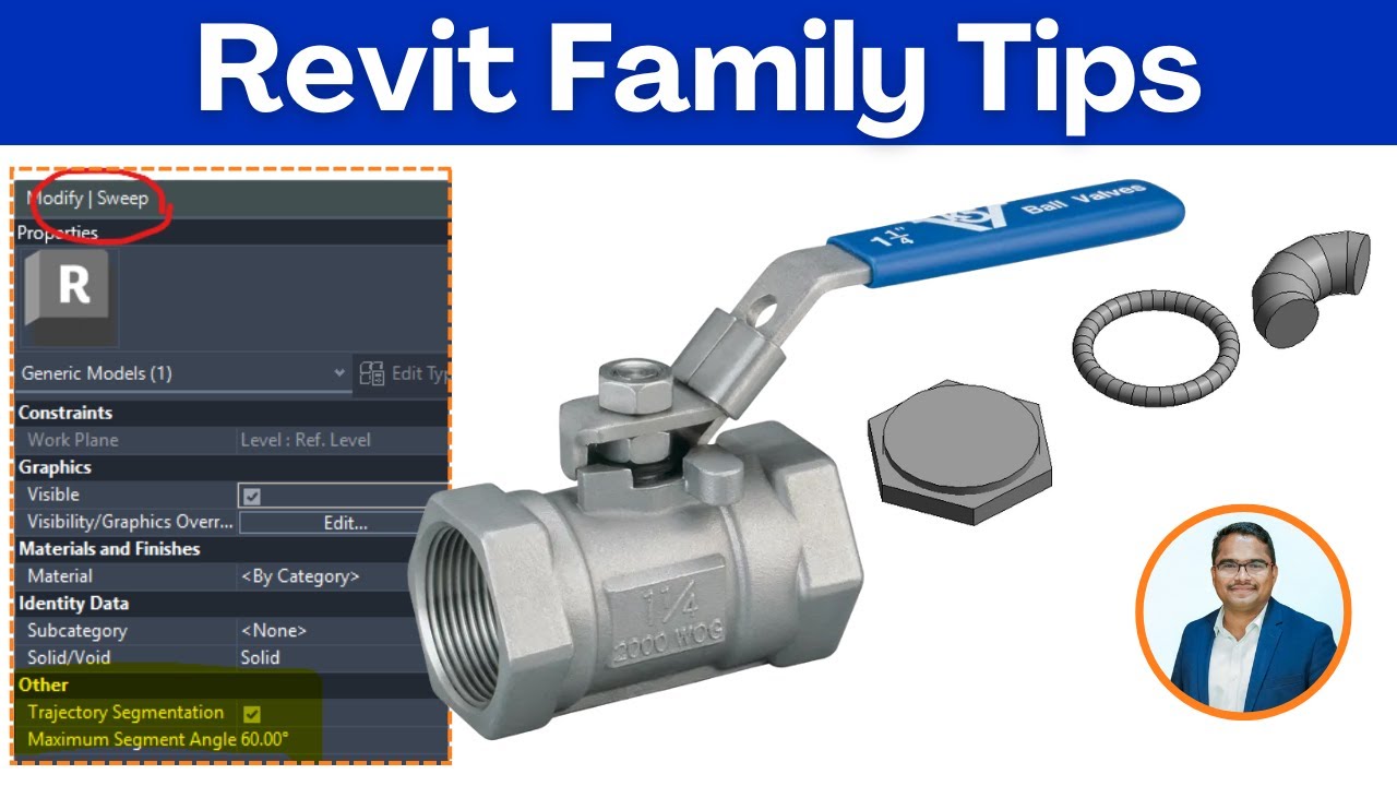 Revit Family Tips - Sweep - YouTube