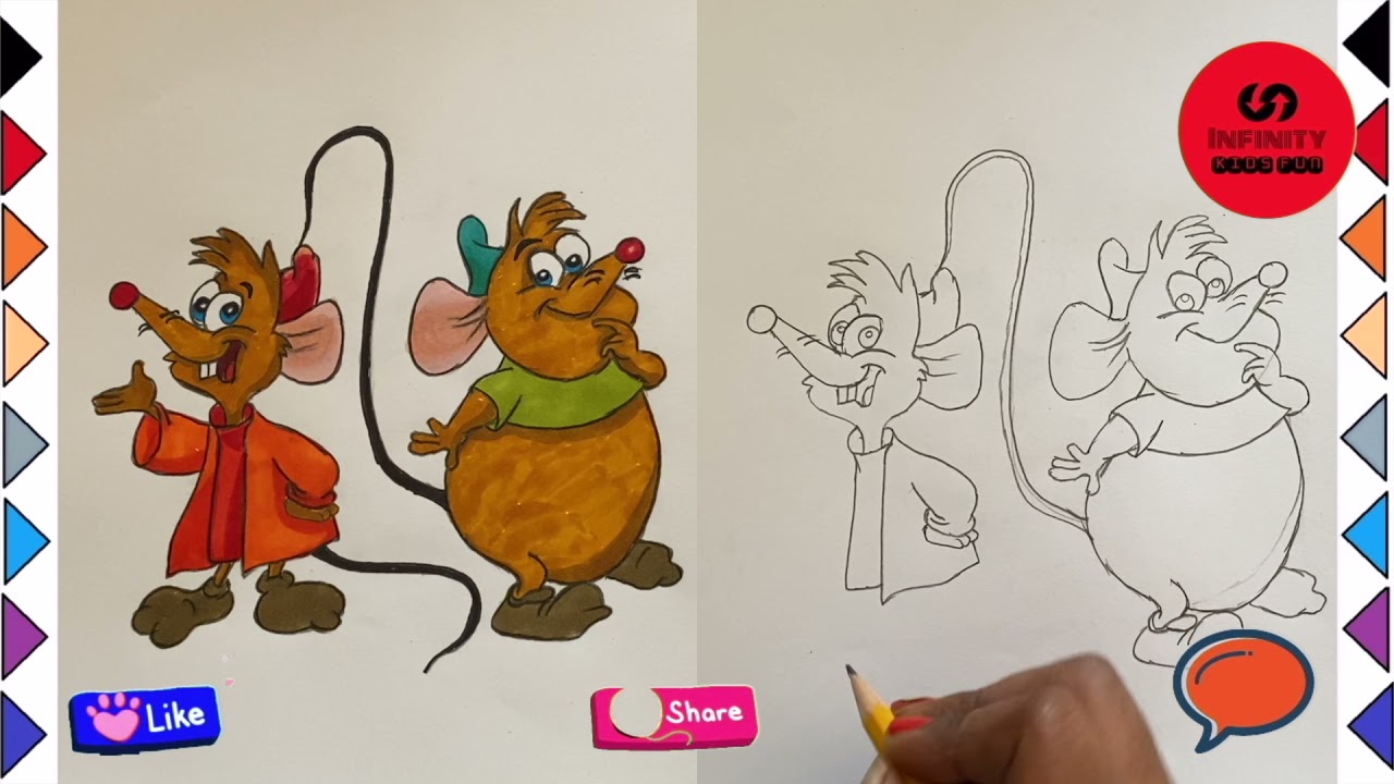 Draw Jaq and Gus from Cinderella , deuteragonists Cinderella characters ...