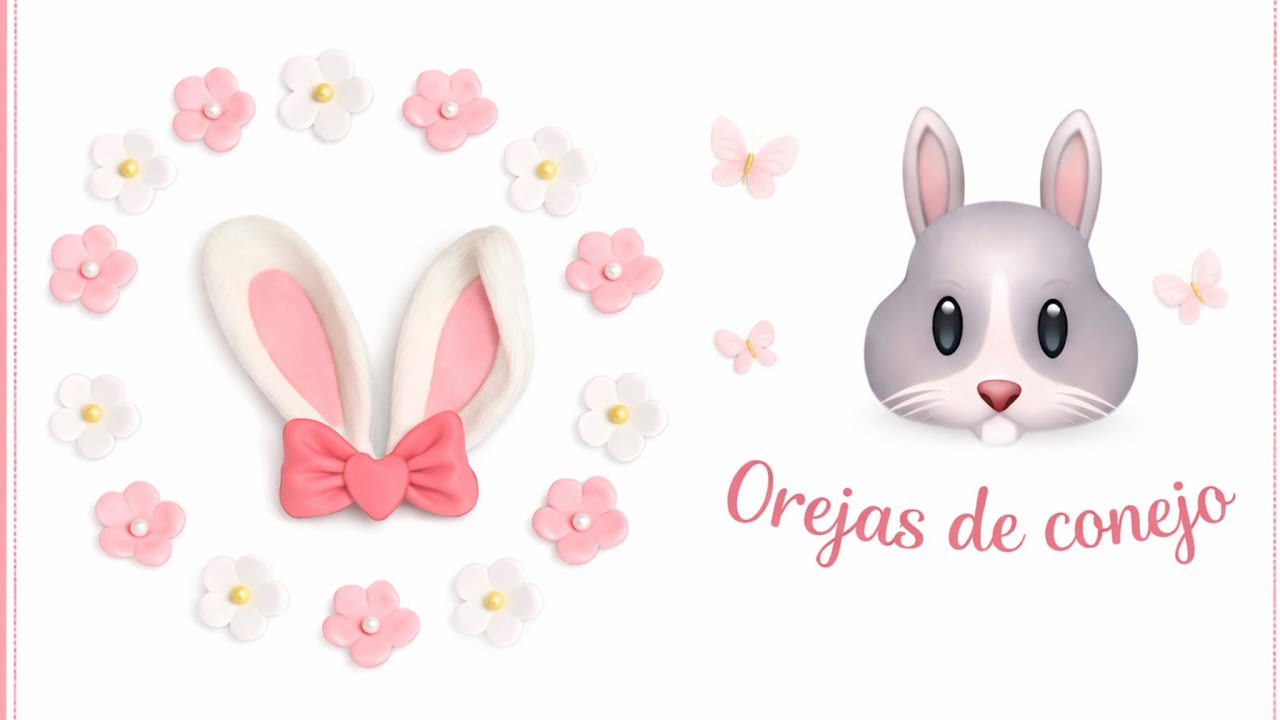 Como Hacer Orejas De Conejos En Pasta De Goma Para Decorar🐰. - YouTube