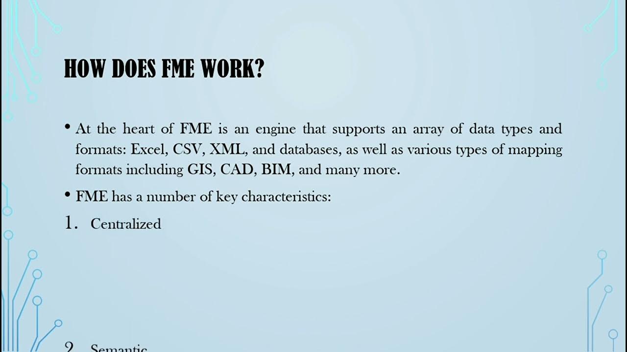 Feature Manipulation Engine (FME) - YouTube