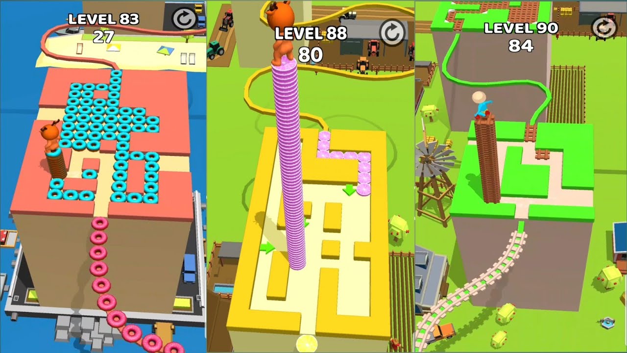 Stacky Dash Gameplay Level 81-90 || stacky dash mobile gameplay - YouTube