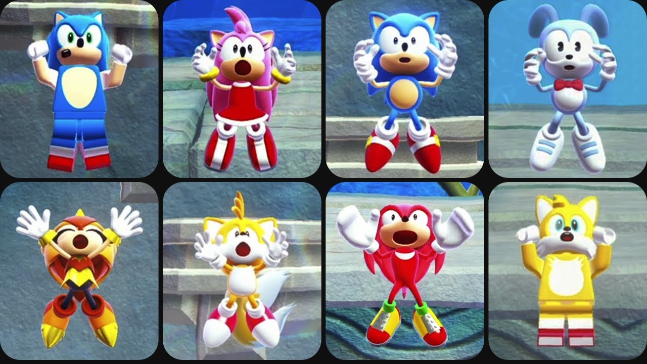 Sonic Superstars - All drowning deaths animations - YouTube