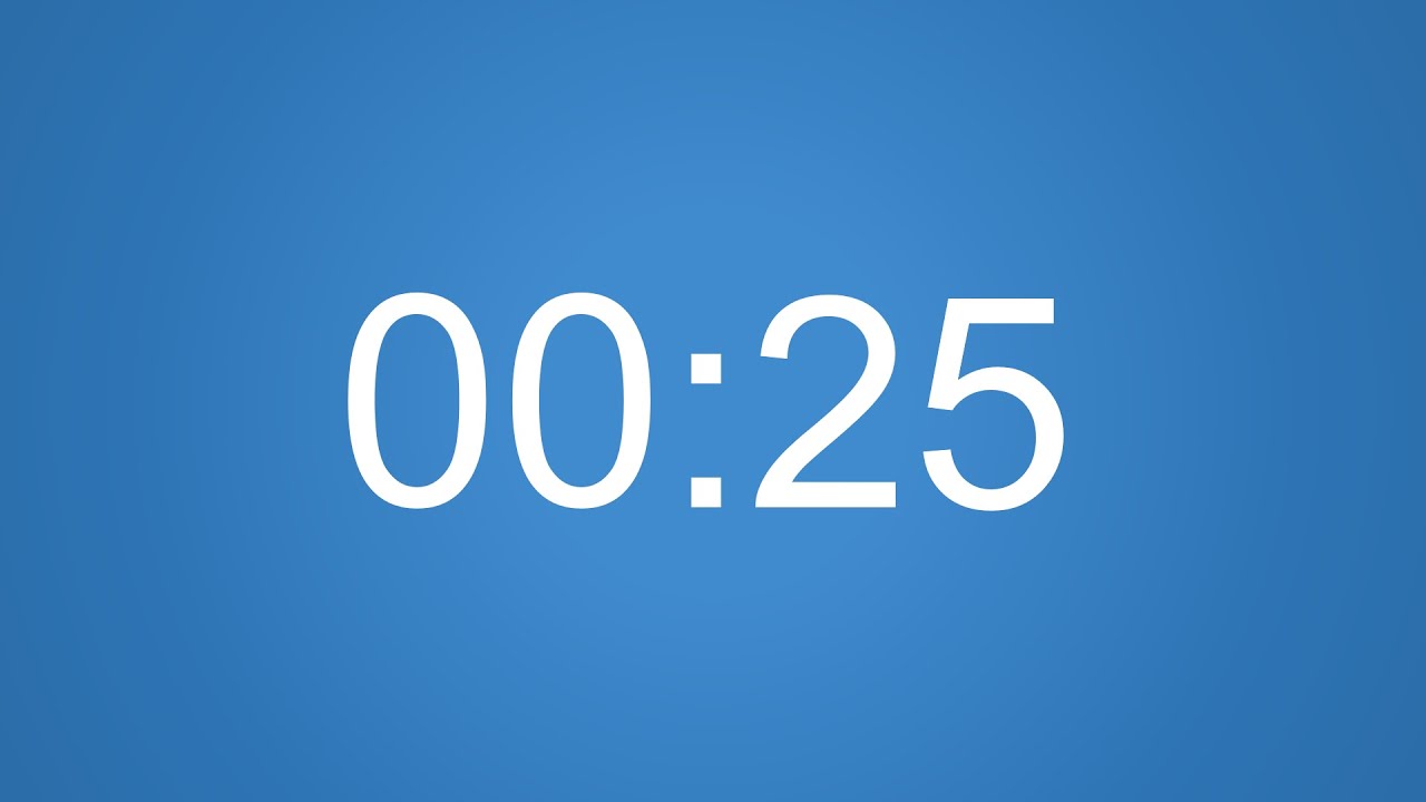 25 Seconds Countdown Timer 4K - YouTube