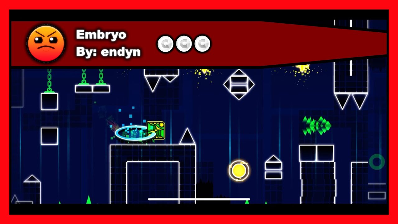 Geometry Dash - Embryo by endyn All Coins 100% Complete - YouTube