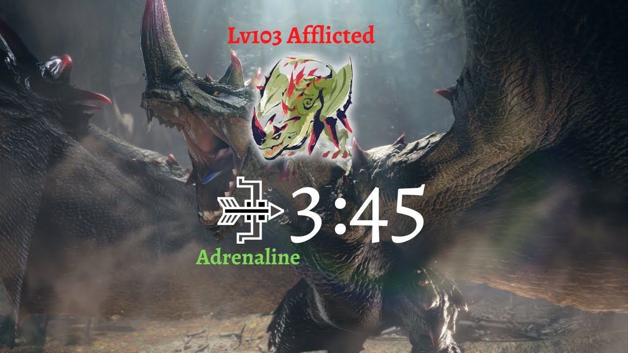 MHRise | Lv103 Afflicted Espinas | Solo - Bow (Adrenaline) | 3:45 - YouTube