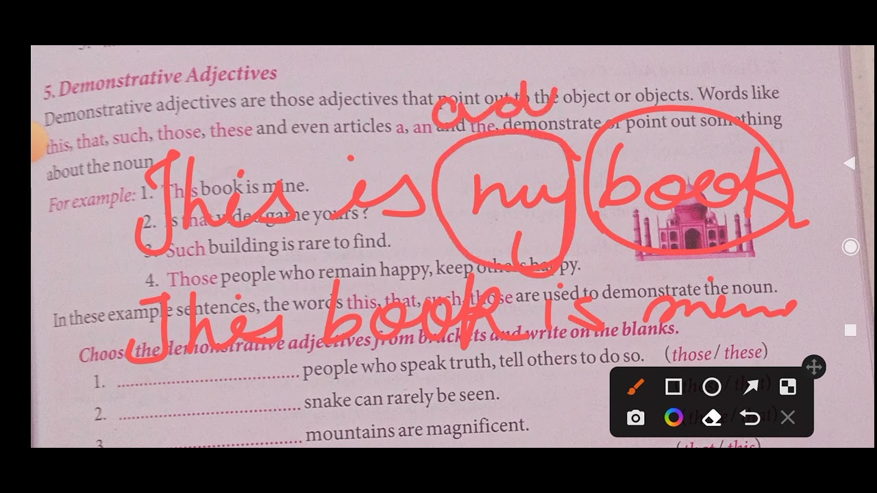 Kinds Of Adjective Demonstrative And Possesive Youtube