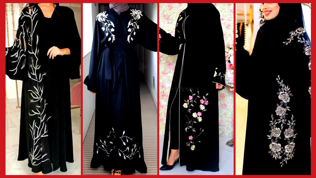 Beautiful and stylish Women's Embroidered Abaya Design Ideas Islamic ...