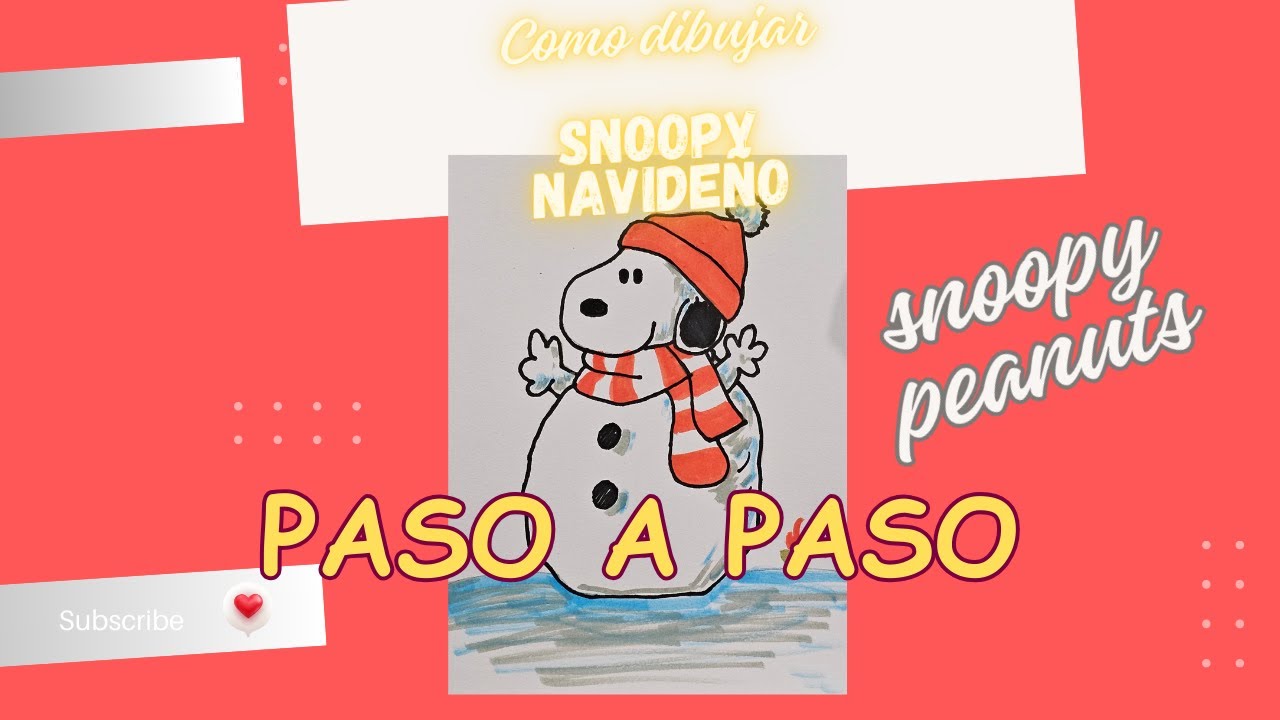 How to draw Peanuts tutorial Como Dibujar a Snoopy - YouTube