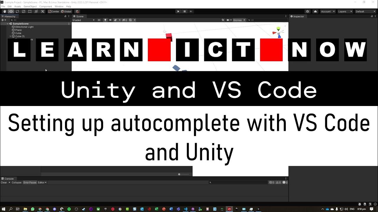Unity and VS Code Autocomplete - YouTube