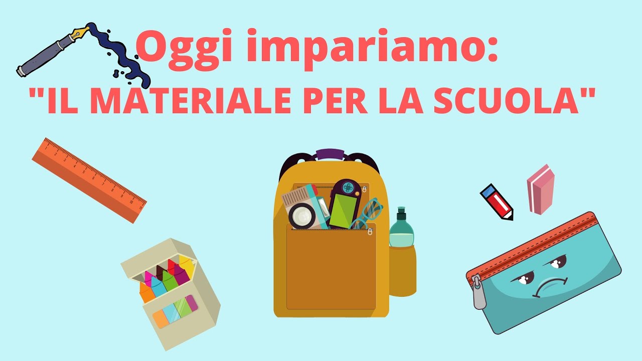 Italiano per bambini: scuola-Italian for kids: school-Italienisch fuer ...