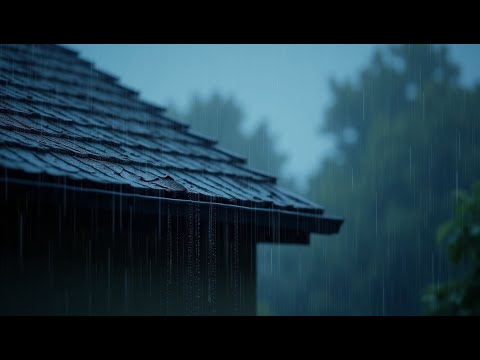 3 Hours of Rain Sounds Realistic Rainfall Off a Sloped Roof for Deep ...