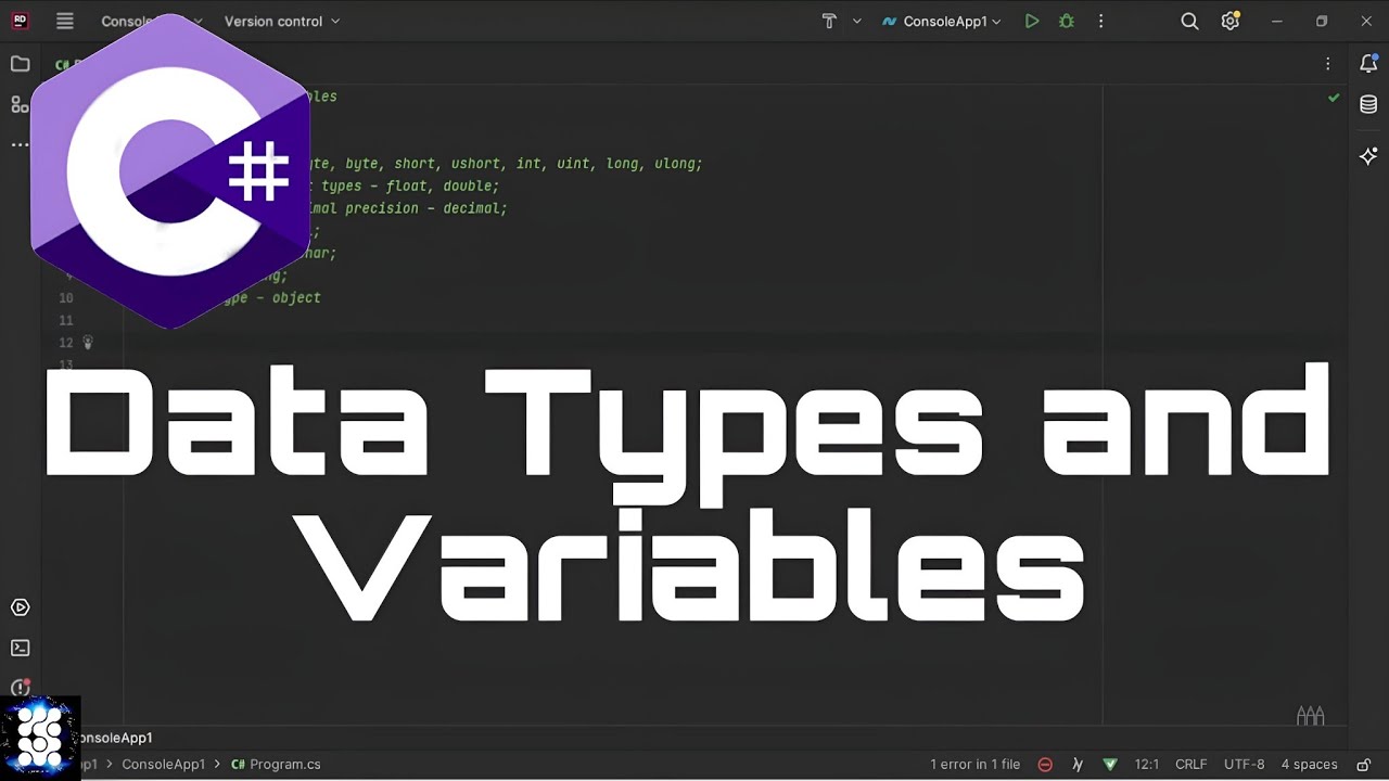 C Programming Tutorial Part 1 Data Types And Variables Youtube 4810