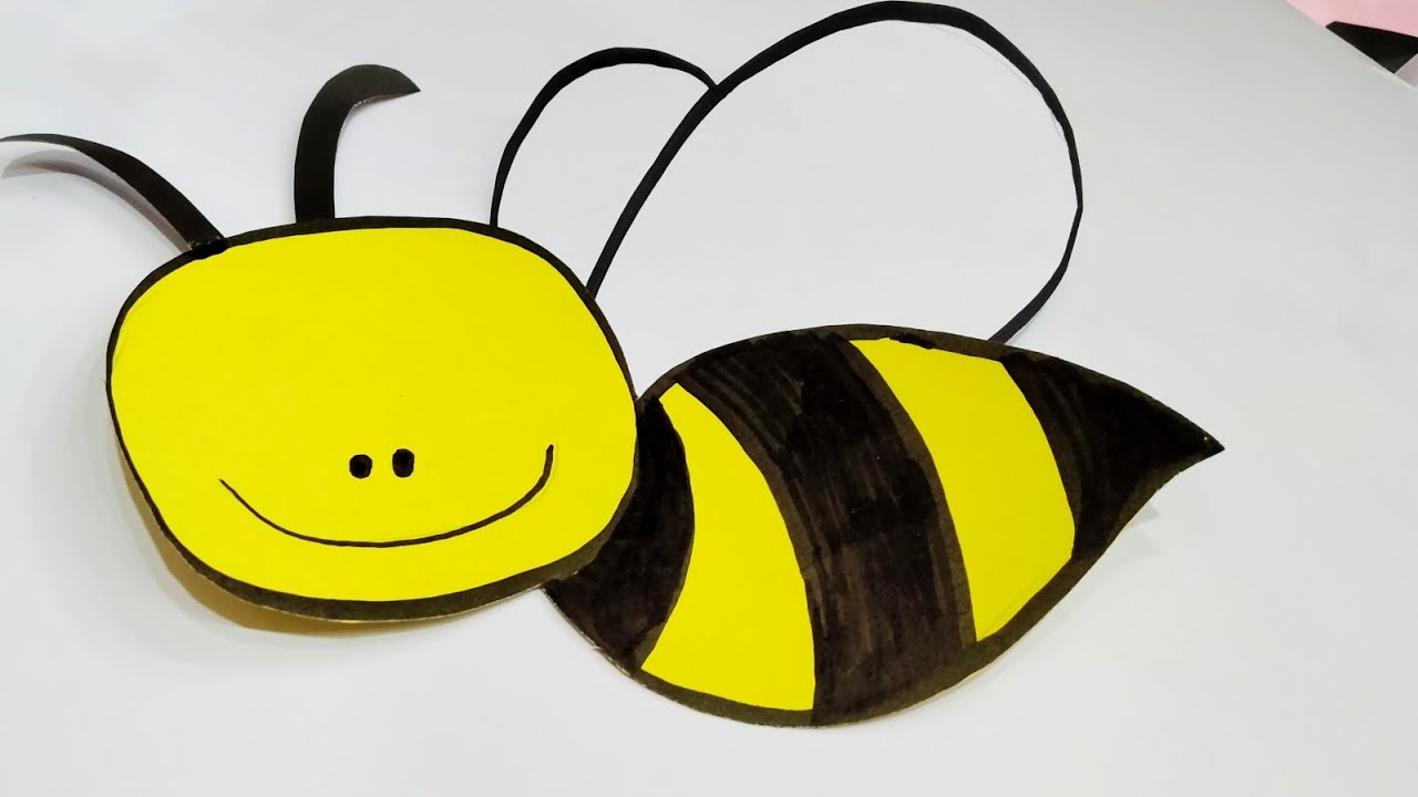 How to Make Paper honey Bee|Diy paper honey bee|Art and Craft - YouTube