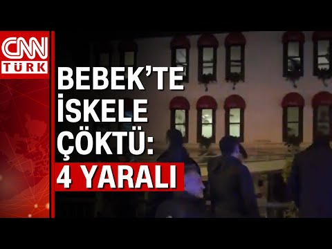 Bebek'te restoranın olduğu iskele çöktü