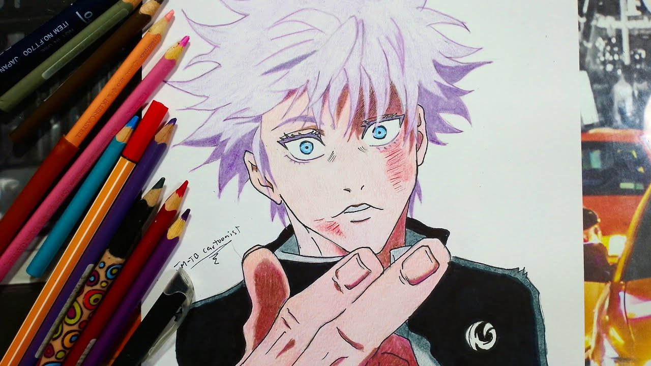 Como dibujar a SATORU GOJO /JUJUTSU KAISEN SEASON 2/Anime Drawing ...