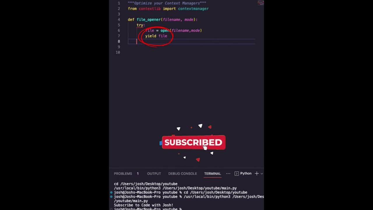The Power of Function-based Context Managers in Python #pythontutorial #shorts - YouTube