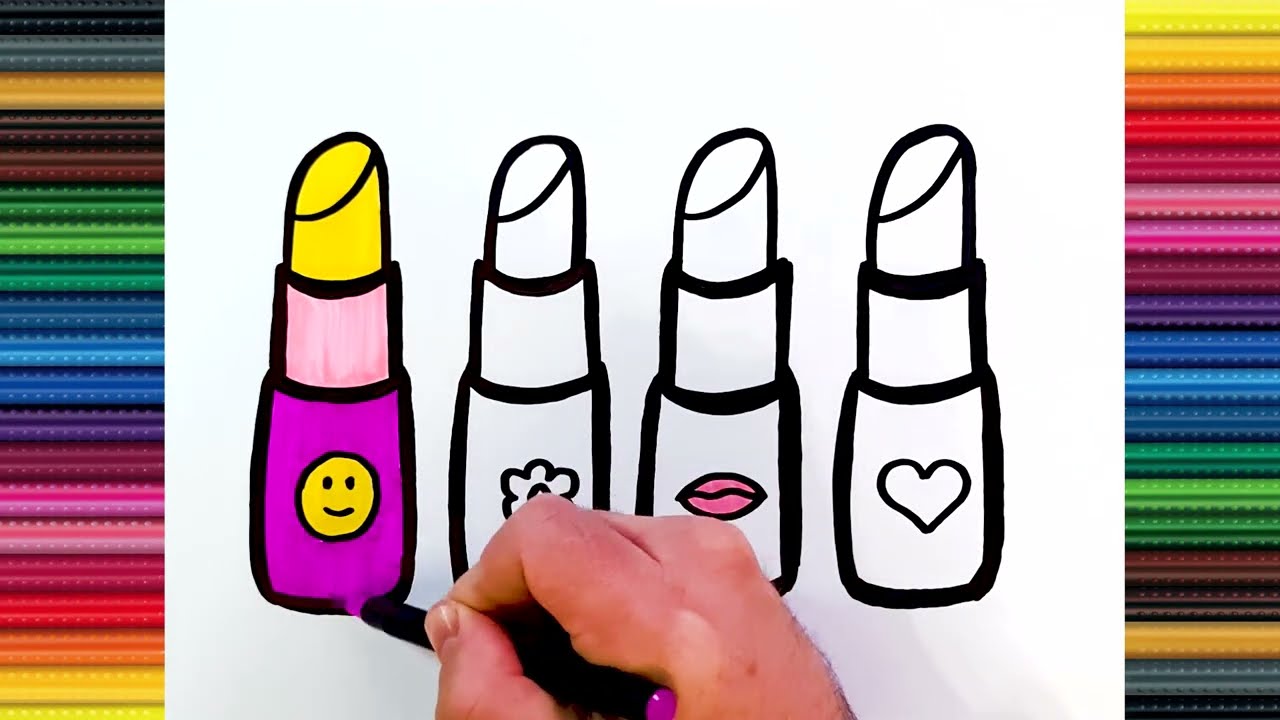 How to draw cute and simple lipsticks | draw together! - YouTube