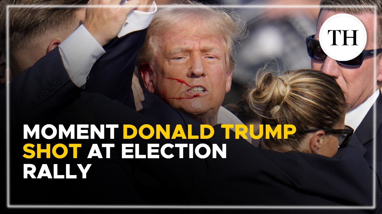 Trump rally shooting: Moment Donald Trump shot at election rally - YouTube