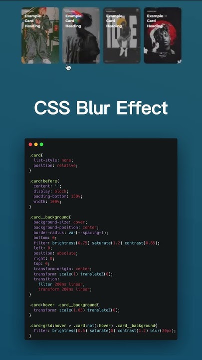 Css blur effect #short #shorts - YouTube