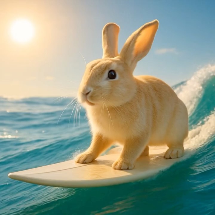 Surf’s Up! Bunny Rides the Waves 🌊🐰 - YouTube