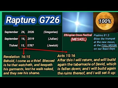RAPTURE G726 September 26, 2026 (Tabernacles) Part 1 - YouTube