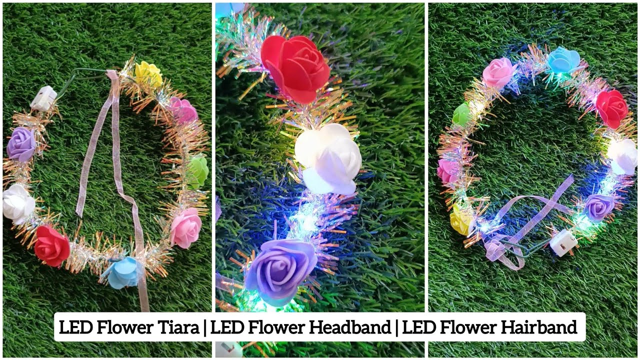 LED Flower Tiara | LED Flower Headband / Hairband | LED Flower Crown ...