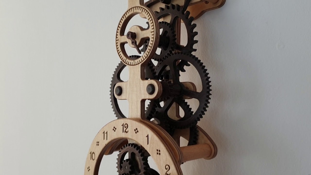 Wooden wall clock- Cronos - YouTube