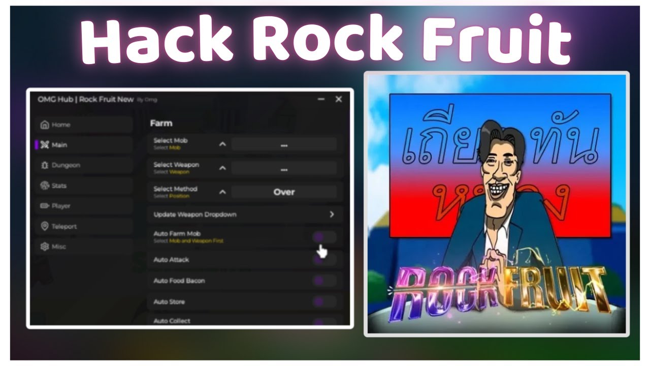 Cách Hack Rock Fruit Trên Điện Thoại Auto Farm, Auto Boss | Script Hack ...