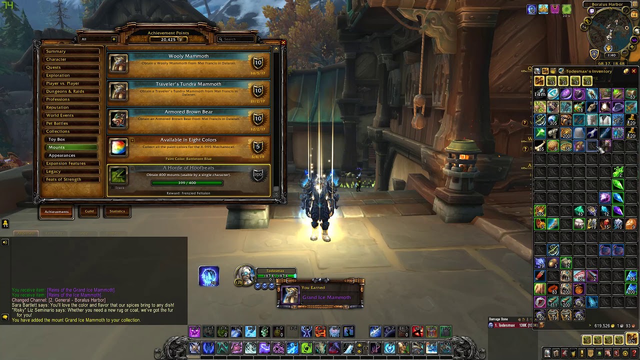 World of Warcraft - 400 Mounts Achievement - YouTube
