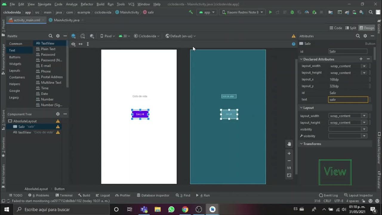Ciclo de vida - Android Studio - YouTube