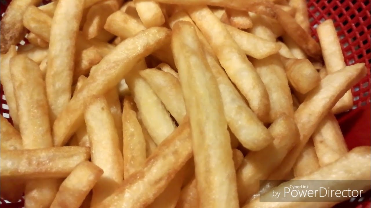 Frozen fries frying chips - YouTube