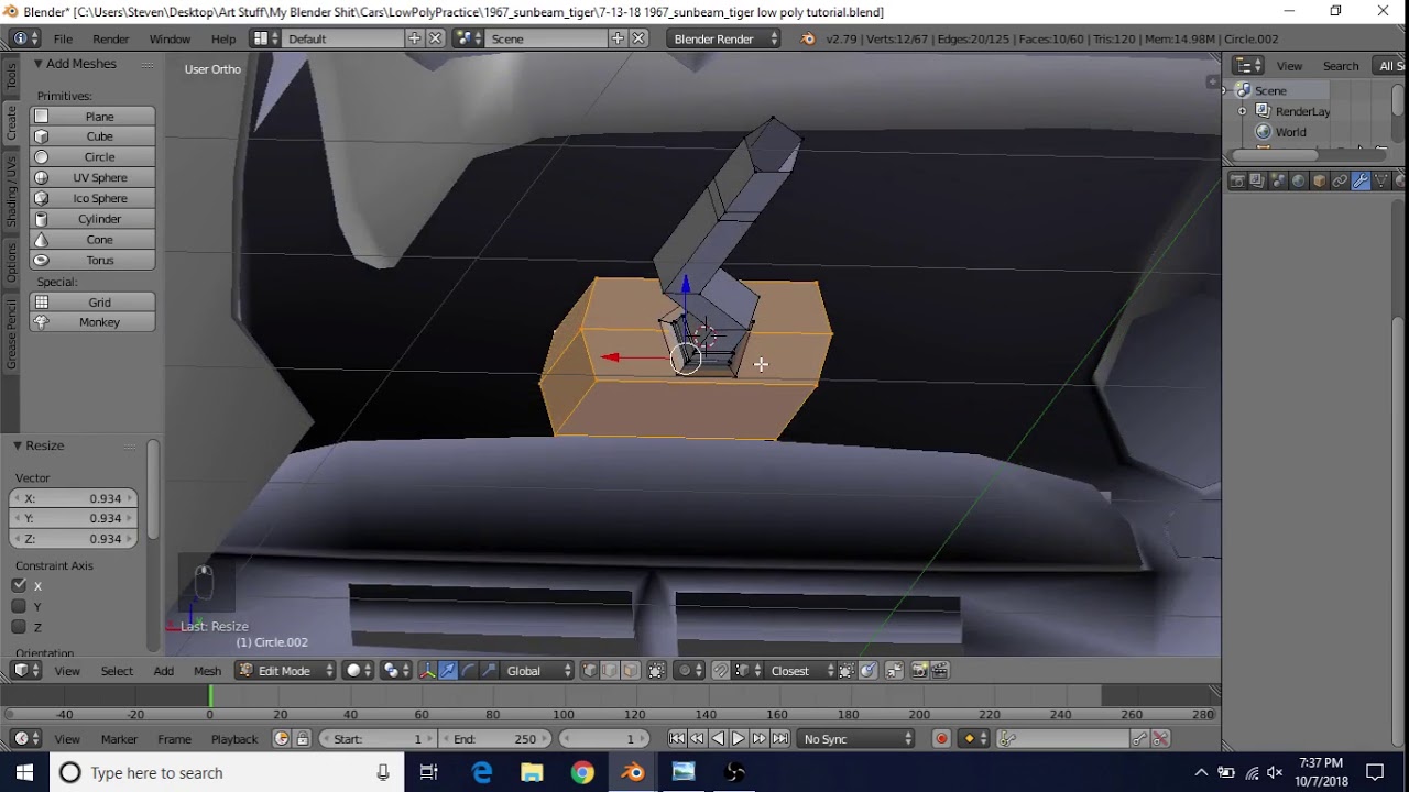 Low Poly 1967 Sunbeam Tiger - Part 18 - The Muffler - YouTube