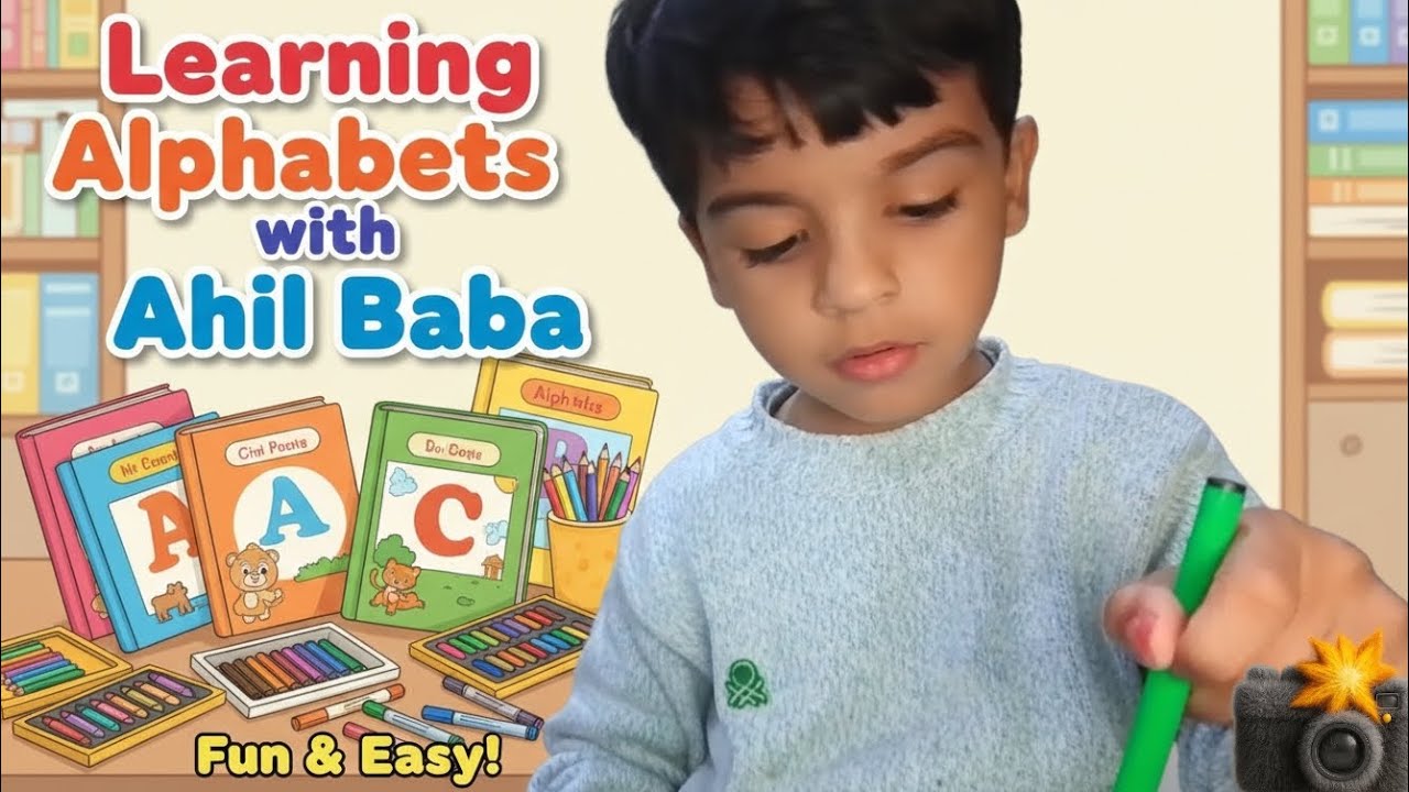 Learning Alphabets with Ahil Baba || Study time || Learning Video || My ...