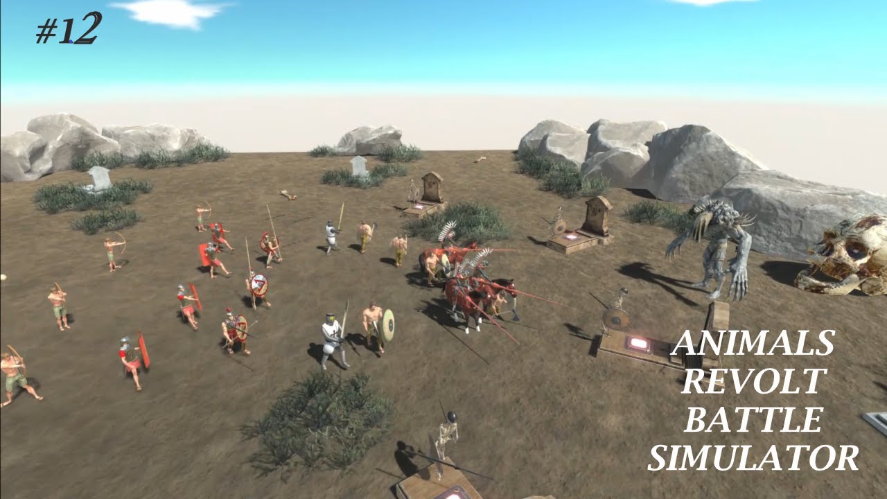Scourge and skeleton army VS ancient humans / ANIMALS REVOLT BATTLE ...
