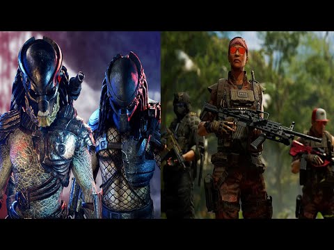 2 Predators vs 6 Fireteam ! Predator POV Predator Hunting Grounds ...