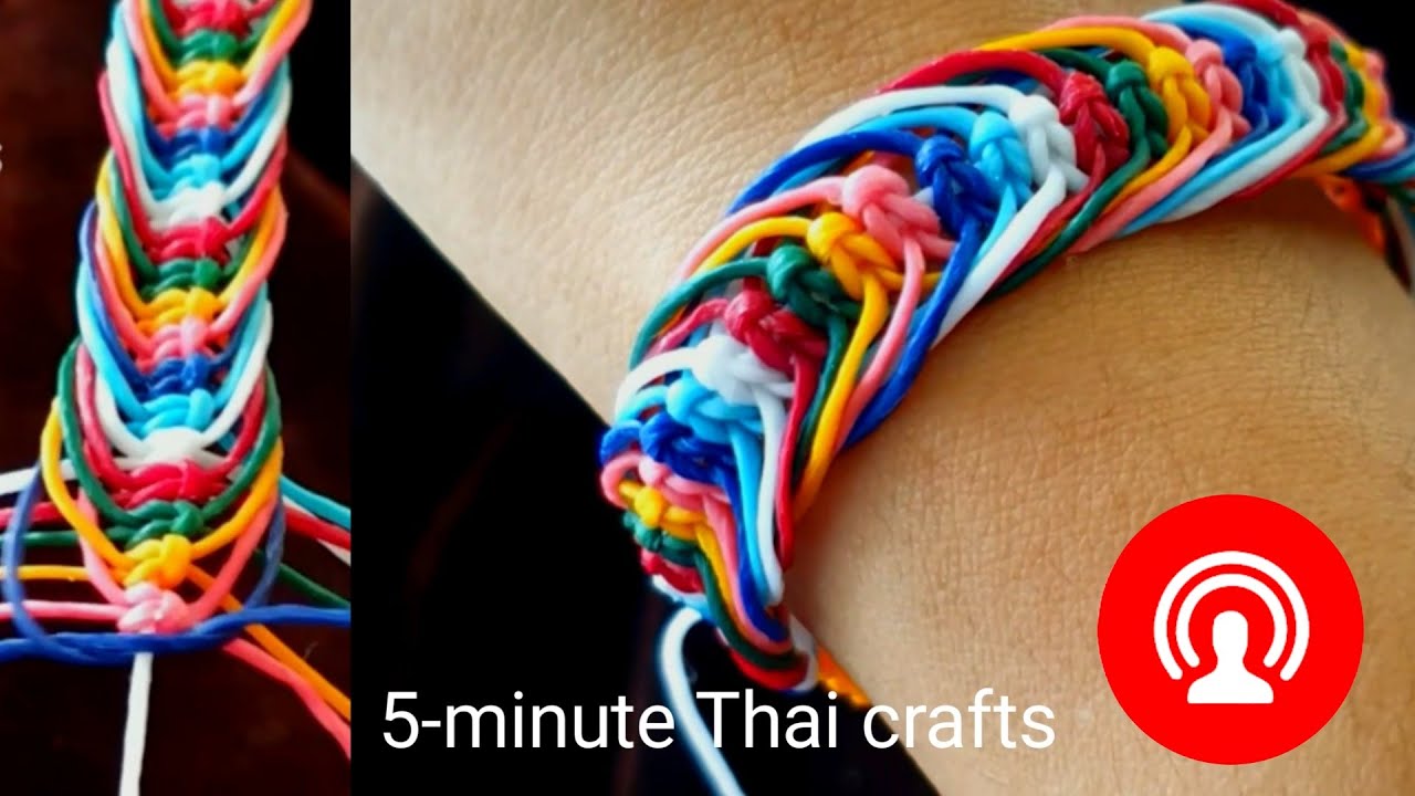 how to weave a simple bracelet - YouTube