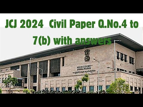 AP JCJ 2024 CIVIL PAPER with answers - YouTube