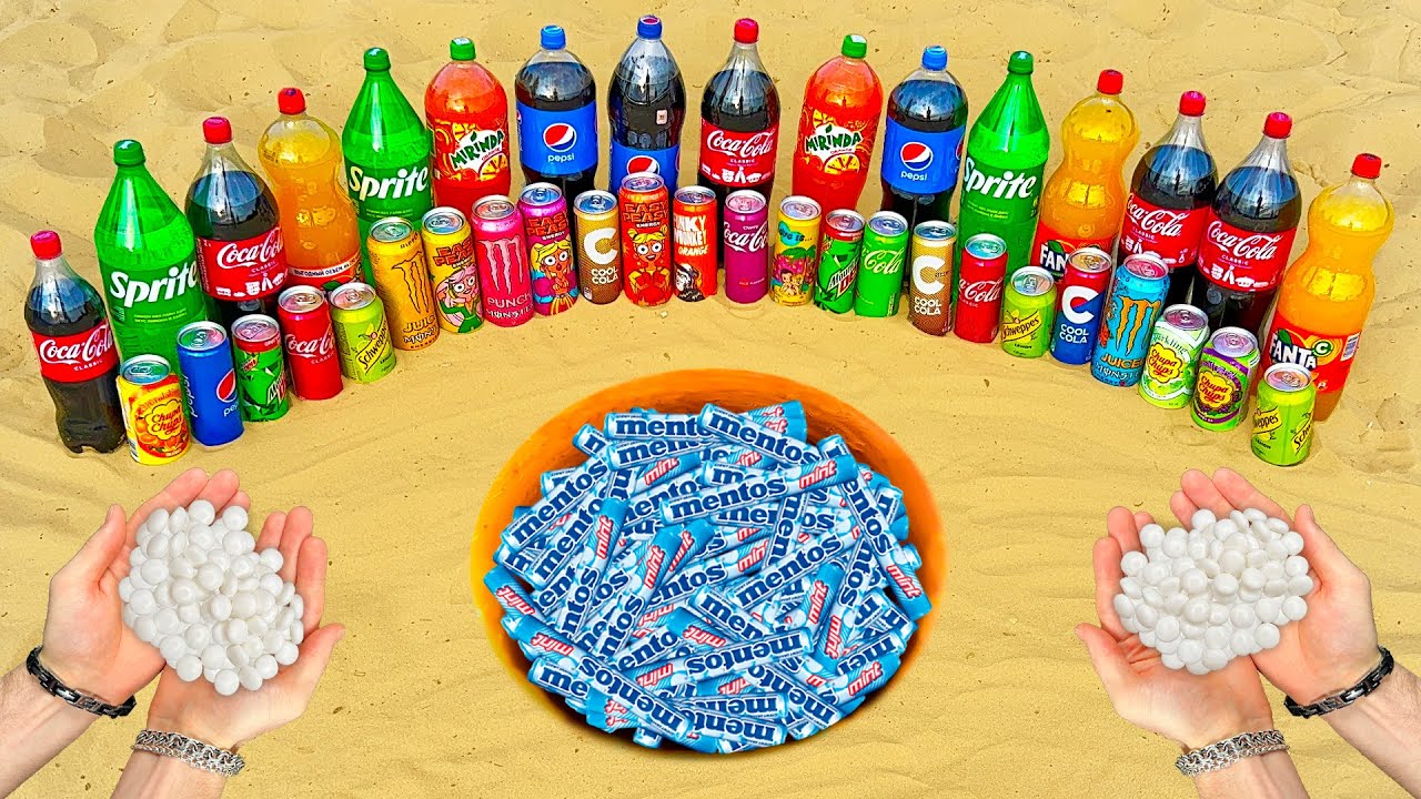 Experiment: Giant Coca-Cola Rocket, Mtn Dew, Sprite, Fanta, Balloons ...