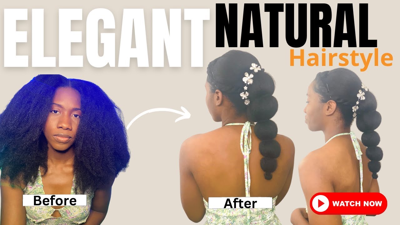 SIMPLE & EASY BUBBLE BRAID *No Extensions* Natural 4C | PINTEREST ...