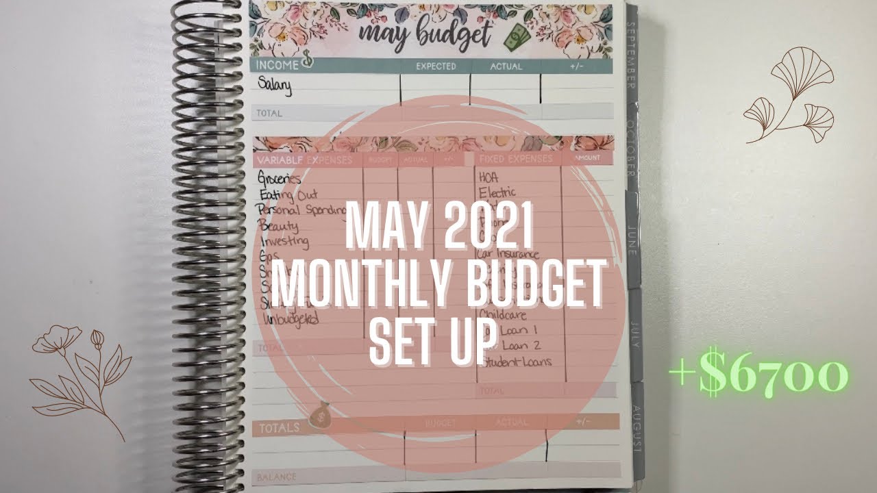 May 2021 Budget Set Up | Budget With Me | Full Budget Planner Set Up ...