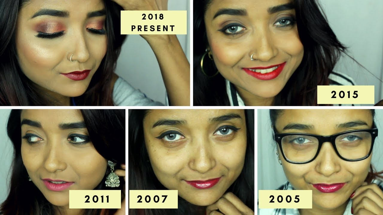 My Makeup STORY - School To Present 2018 | 5 Makeup Tutorial | SIMPLE ...