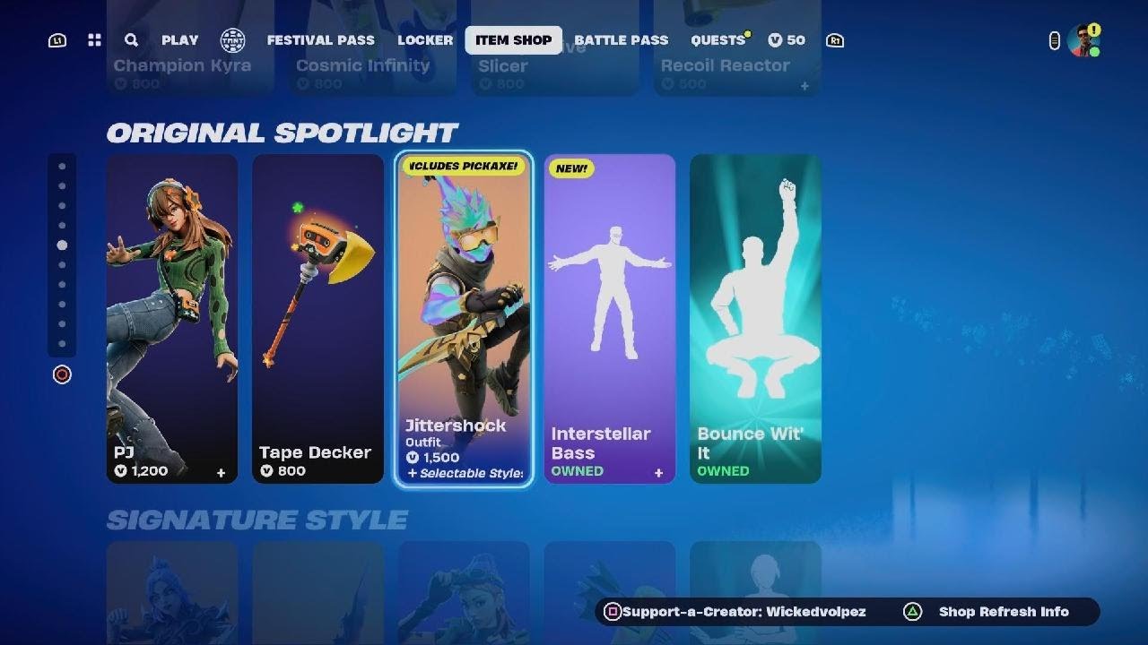 Fortnite item shop February 26, 2024, New interstellar Bass Emote - YouTube