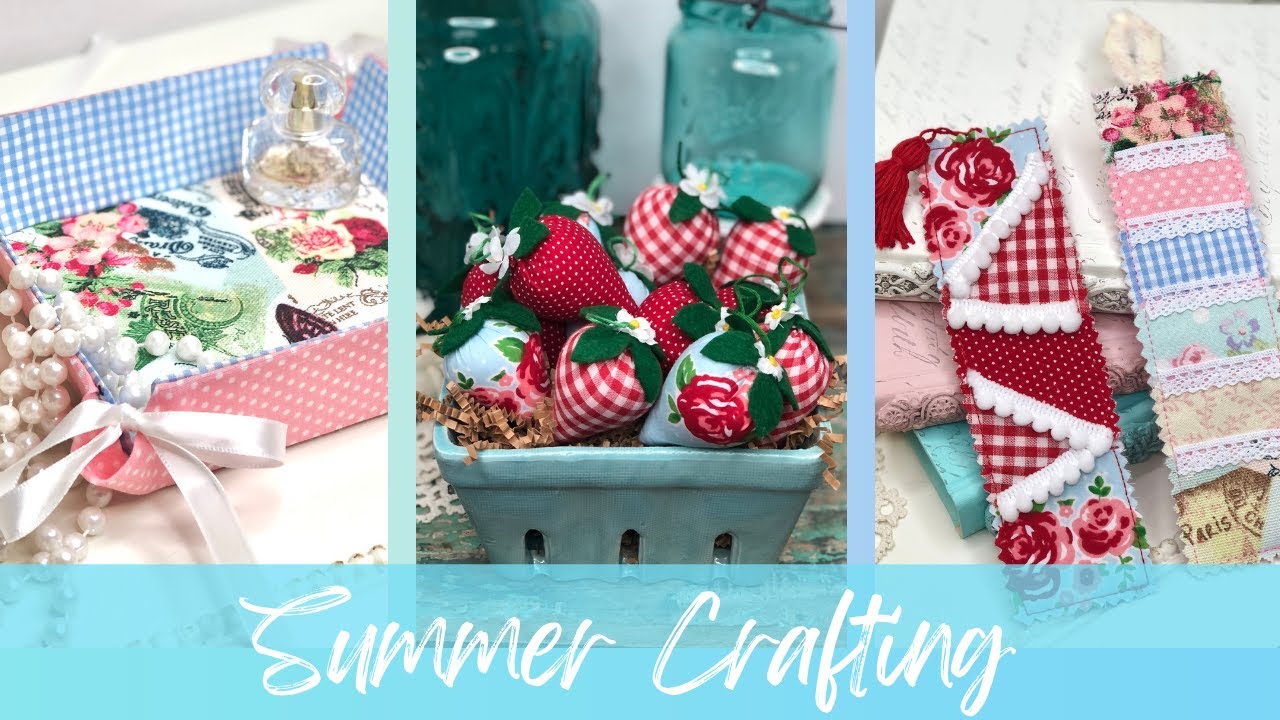Fabric Crafts for Summer • Scrumptious Strawberries • Shabby Chic ...