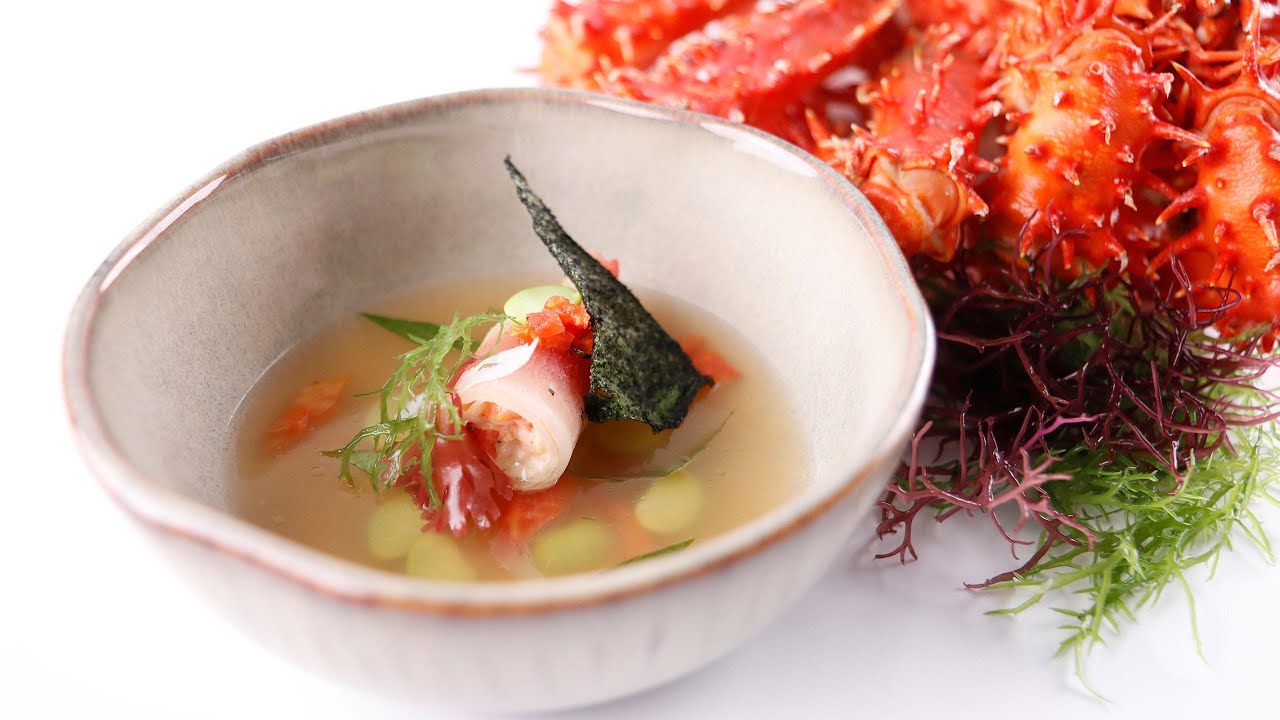 Inspire Asia - Japanese: Daikon and King Crab Ravioli and Tomato Jelly ...