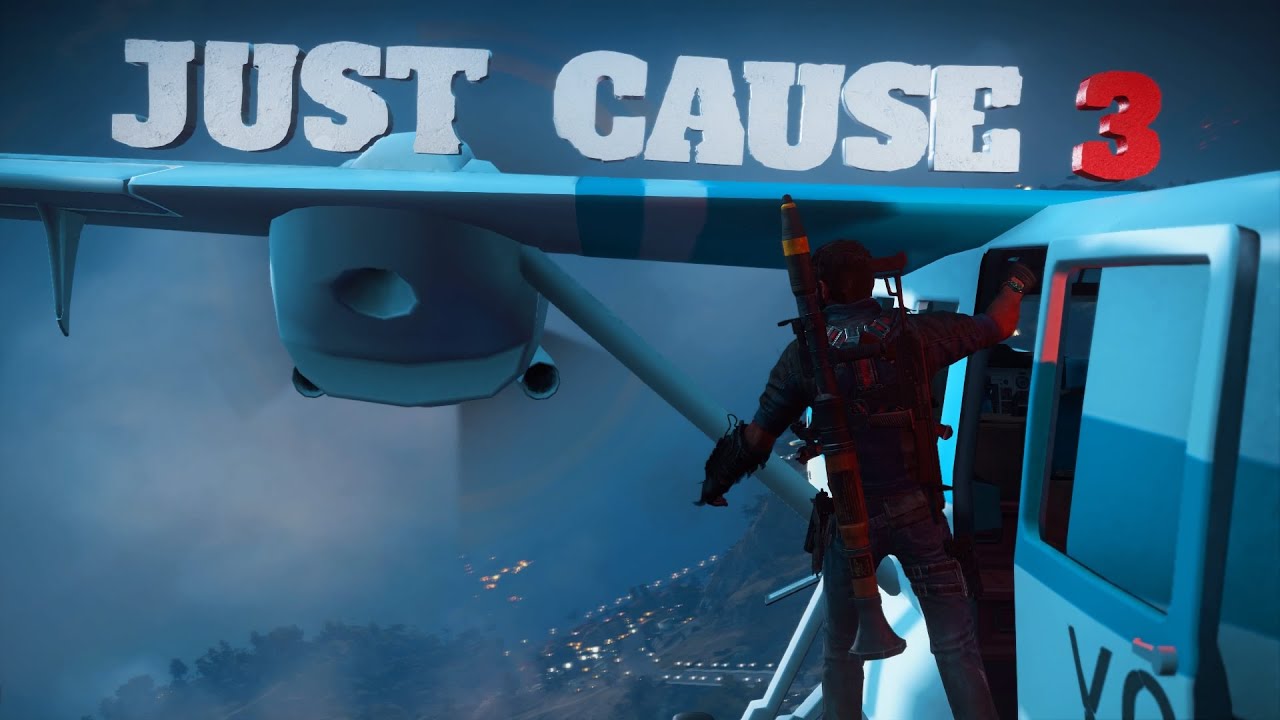 Just Cause 3 Free Roam Gameplay (Grapple-Hook, Parachute, Wingsuit ...