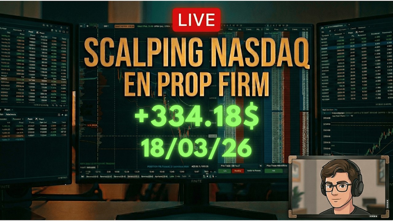 +334$ 18/03 🚀 Scalping Nasdaq en Propfirm | 🎁 Giveaway Lucid Flex 50K ...